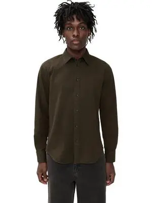 Rag & Bone Tomlin Stretch Dobby Shirt - Dbrwn