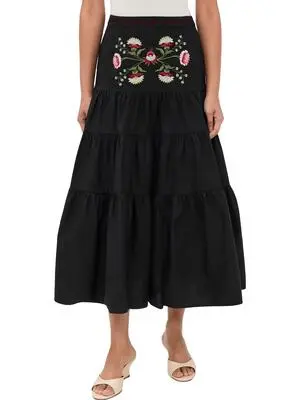 FANM MON Niger Embroidered Skirt