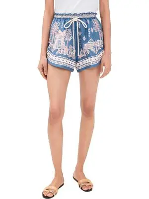 ALEMAIS Acacia Linen Shorts - Blue