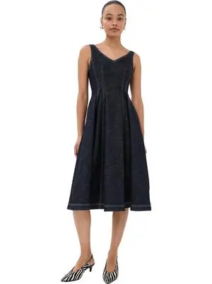 Marni Midi-length Denim Dress - Blue/black