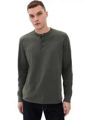 FAHERTY BRAND Long Sleeve Waffle Henley
