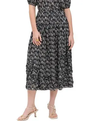 Ulla Johnson Alexandra Ruffled Midi Skirt - Graphite