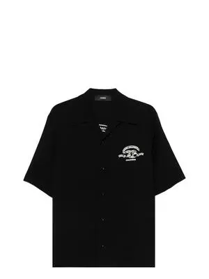 Amiri Eagle Camp Shirt - Black