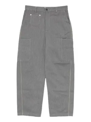 Givenchy Front Couture Seams Denim Trousers - Grey