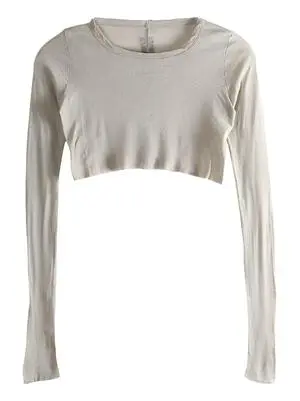 Rick Owens Long-sleeve Crop T-shirt - White