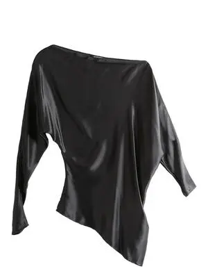 ANN DEMEULEMEESTER Roos Bias Cut Top - Black