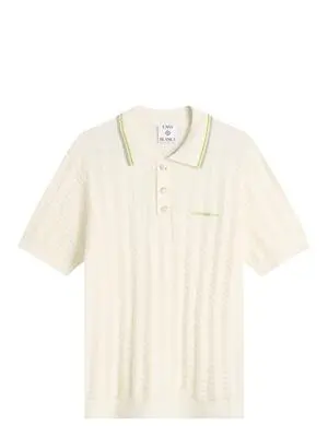 Casablanca Tennis Boucle Polo Shirt - White