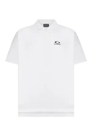 Balenciaga Short-sleeve Regular Polo T-shirt - White