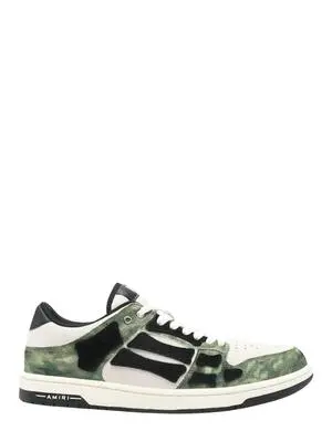 Amiri Camo Skel Top Low Sneakers - Green