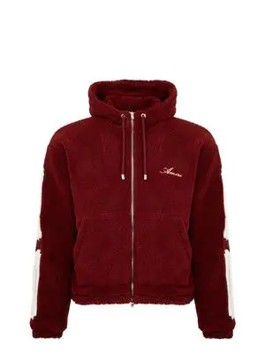 Amiri Bones Fleece Zip Hoodie - Red