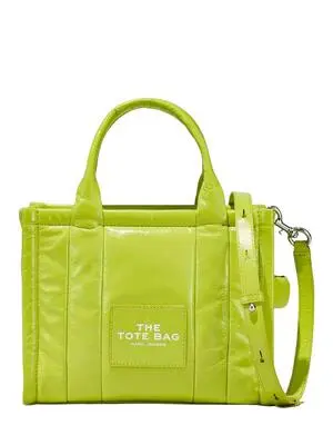 Marc Jacobs Shiny Crinkle Leather Small Tote - Green