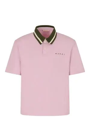 Marni Contrast Collar T-shirt - Pink