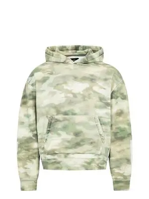 Amiri Bones Oversized Camo Hoodie - Green