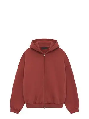 Fear Of God Heavy Fleece Full Zip Hoodie - Red