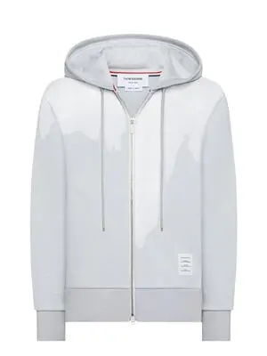 Thom Browne Zip Up Hoodie - Grey