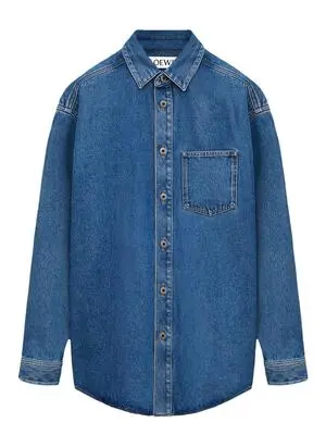 Loewe Anagram Denim Overshirt - Blue