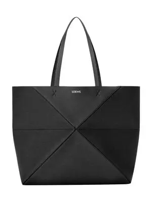 Loewe Puzzle Fold Horizontal Tote - Black