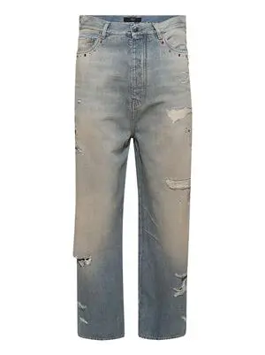 Amiri Bones Studded Baggy Jeans - Blue