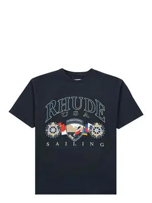 Rhude Usa Sailing Icon Tee - Black