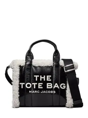 Marc Jacobs Crinkle Shearling Small Tote Bag - Black