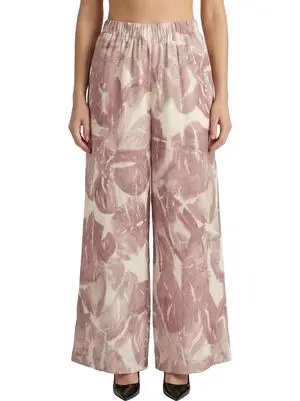 ALYSI Wide Leg Pants - Blush Pink
