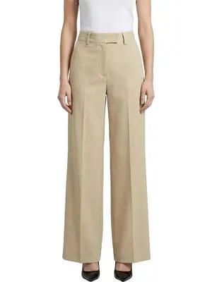 ALYSI Wide Leg Trousers - Beige