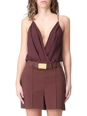 Elisabetta Franchi Spaghetti Strap Top - Cocoa