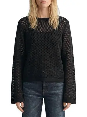 ALLUDE Pullover Sweater Black