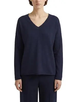 ALLUDE Pullover Sweater - Blue 1