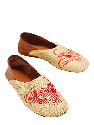 Farm Rio Raffia Flats - Lobster