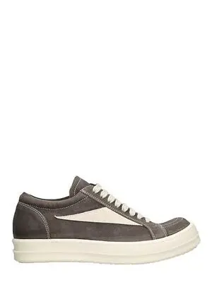 Rick Owens Suede Low Top Trainers - Mid Brown