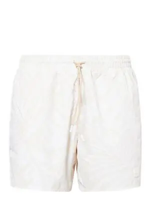 BOSS Printed Mid-rise Swim Shorts - Natural