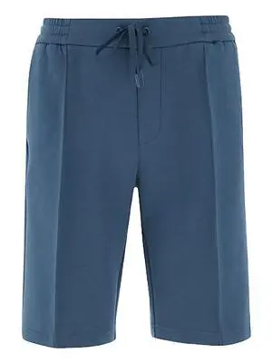 Boggi Milano Elasticated-waist Cotton-blend Bermuda Shorts - Air-blue