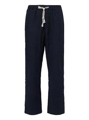 Orlebar Brown Drawstring Stretch-cotton Trousers - Night Iris