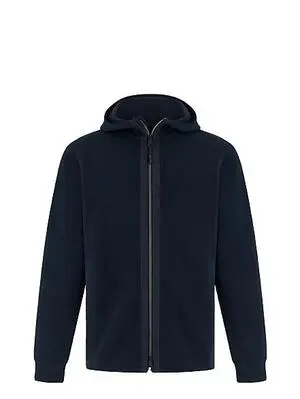 Boggi Milano Regular-fit Stretch Cotton-blend Hoody - Navy Blue