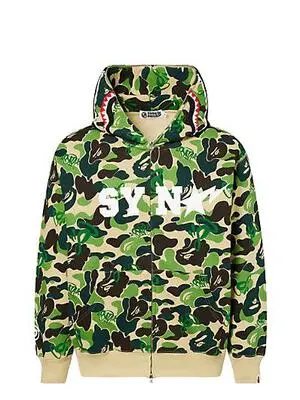 A BATHING APE X Spotify X Syna Camo Shark Hoody - Green