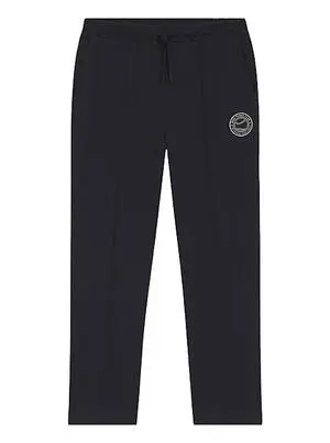 BOSS Brand-embroidered Relaxed-fit Cotton-blend Jogging Bottoms - Dark Blue