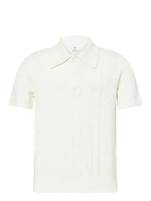 CHE Santino Textured Cotton-knit Polo Shirt - Ecru