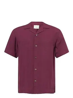 CHE Valbonne Camp-collar Woven Shirt - Red