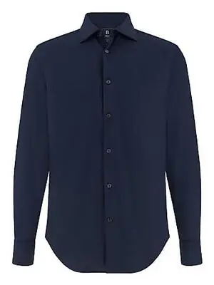 Boggi Milano Slim-fit Stretch-nylon Shirt Xxl - Navy Blue