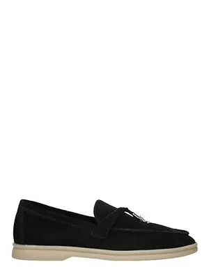 Steve Madden Portland Suede Loafers - Black
