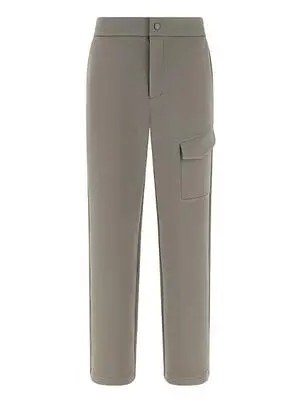 Boggi Milano Scuba Piqué Cotton-blend Trousers - Mud