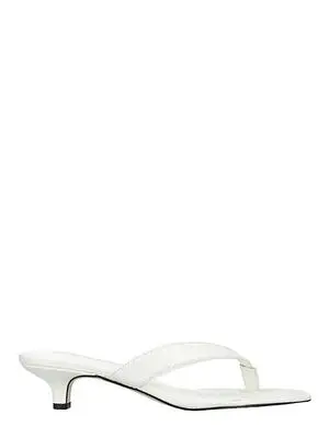 Steve Madden Leather Heeled Sandals - White