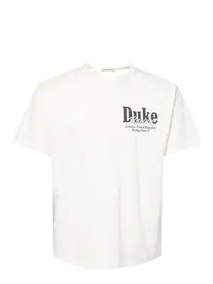 DUKE + DEXTER Dr Grey Pit Brand-print Cotton-jersey T-shirt - White