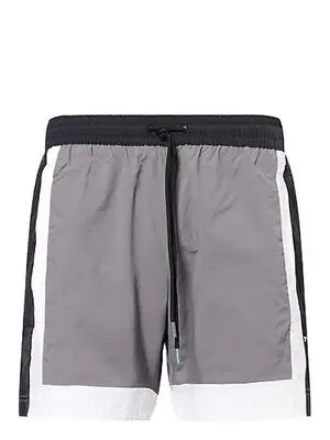 BOSS Contrast-stripe Swim Shorts - Dark Grey