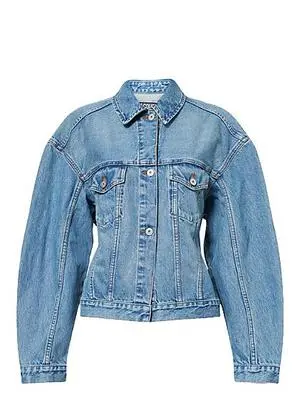 Jacquemus Cinched-waist Denim Jacket - Blue Tabac