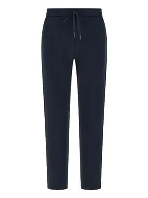 Boggi Milano Scuba Tech-patch Cotton-jersey Trousers - Navy Blue
