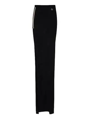 RICK OWENS X MONCLER Adjustable Split Maxi Skirt - Black