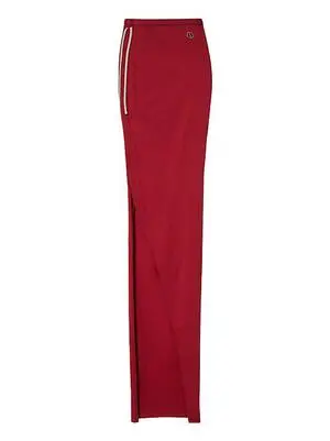 RICK OWENS X MONCLER Adjustable Split Maxi Skirt - Carnelian