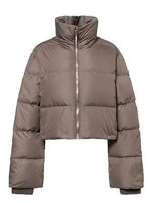 RICK OWENS X MONCLER Cropped Cyclopic Shell-down Jacket - Dark Dust
